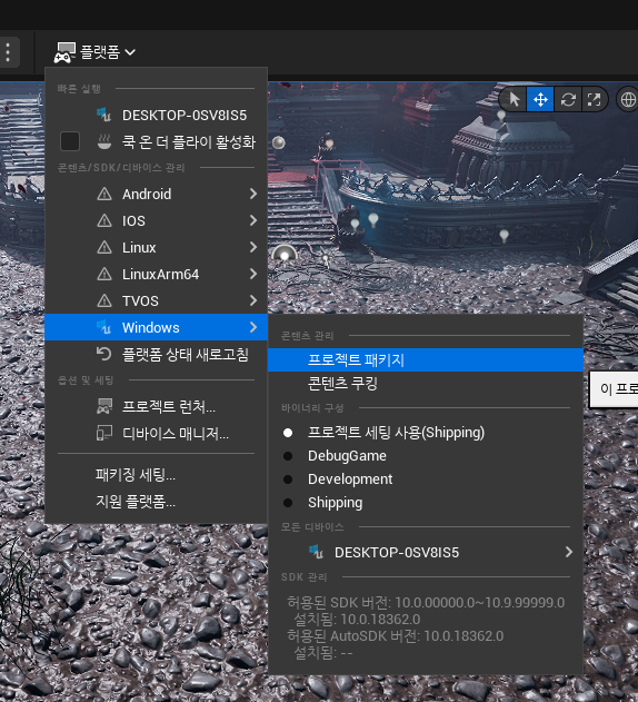 [ UE5 ] 프로젝트 패키징 — jinwon0707