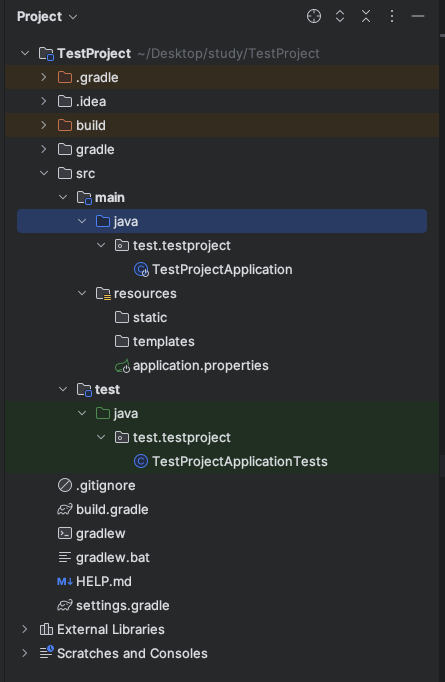 Mac IntelliJ 스프링부트 Project Explorer 정리