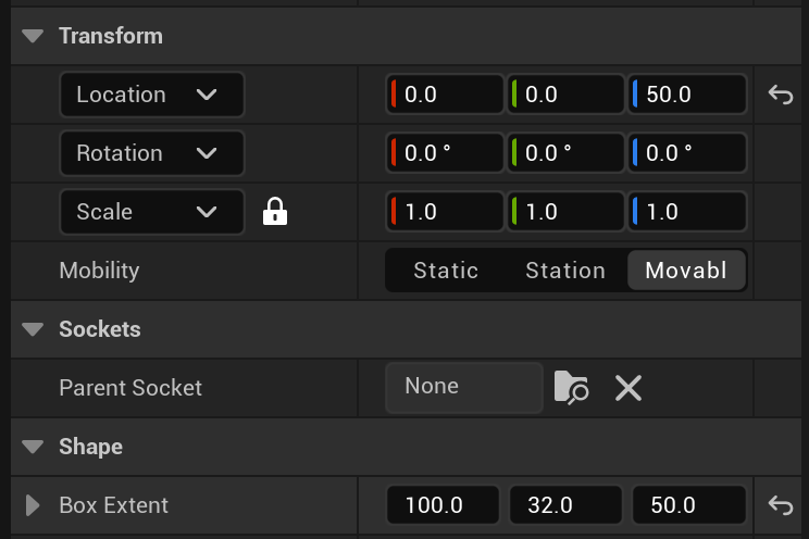 [UE5] Transform Scale과 Shape Extent의 차이