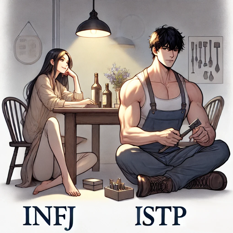 INFJ 유형이 ISTP 유형을 만나면? (예언자가 장인을 만나면? 연애는?)