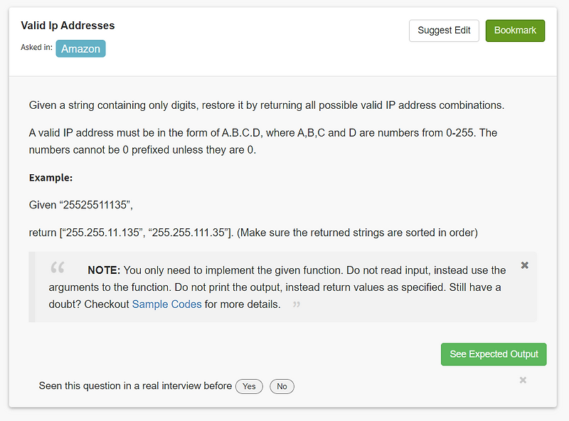 [인터뷰비트, InterviewBit] [JAVA] Valid Ip Addresses