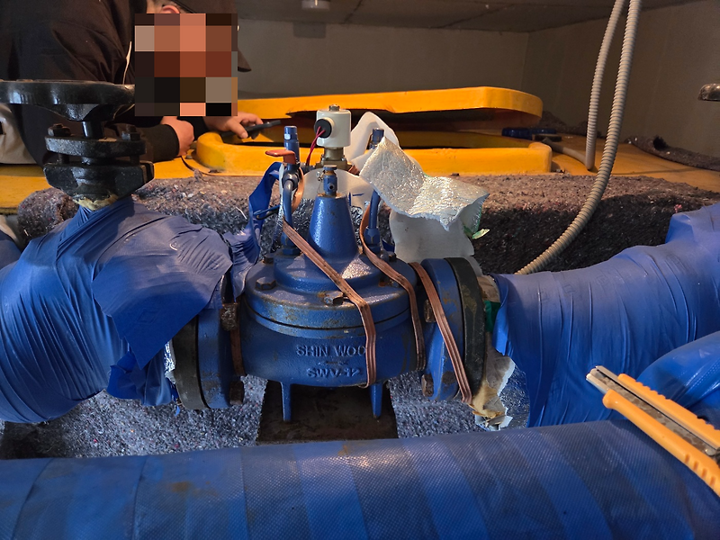 고가수조 신우정수위밸브 SWV-S12 구경65A 단종으로 삼양정수위밸브 YAW-3 65A로 교체