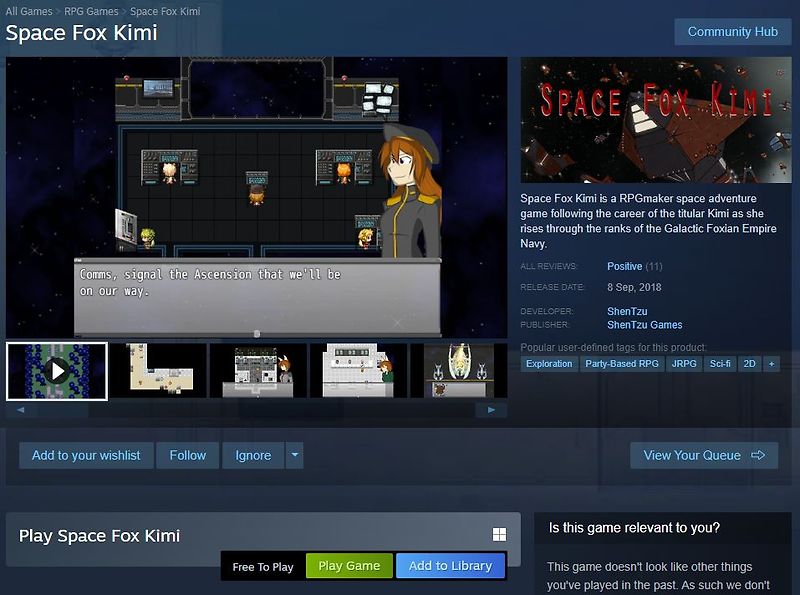 (스팀 무료게임) Space Fox Kimi