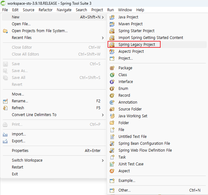 Spring legacy Project(feat. Maven) 생성