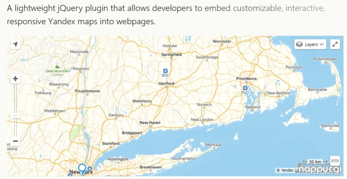 [해피CGI][cgimall] Simplify Yandex Maps Embed With The ddMap jQuery Plugin