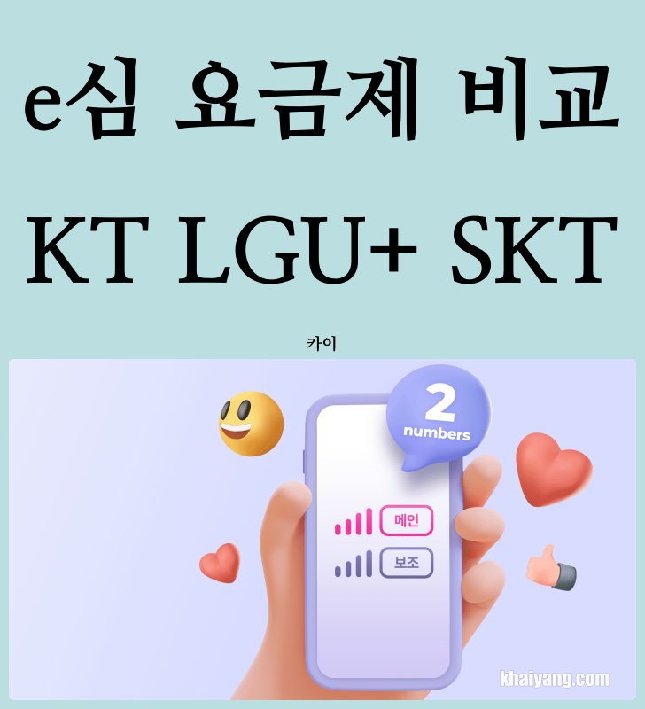 듀얼번호 e심 요금제 출시! KT, LGU+, SKT 누가 매력있나? (무료가입)
