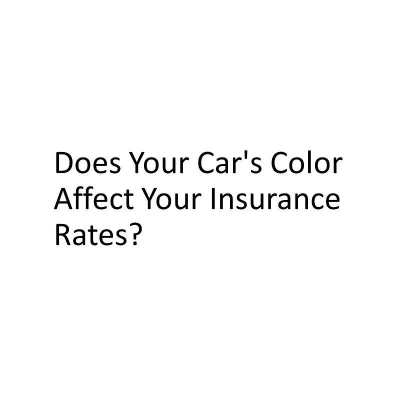 Does Your Car's Color Affect Your Insurance Rates?