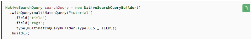 [Spring] elasticsearch NativeQuery (multi_match)