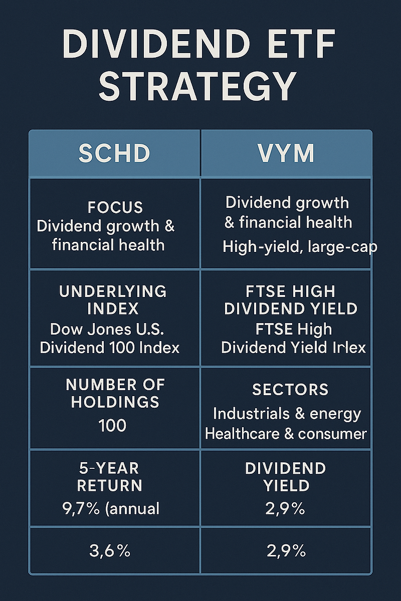 배당주 ETF 활용법: SCHD와 VYM 비교 분석