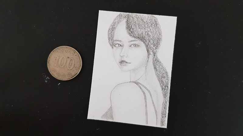 여자 뒷모습 그리기, 뒤돌아보는 여자 얼굴 드로잉