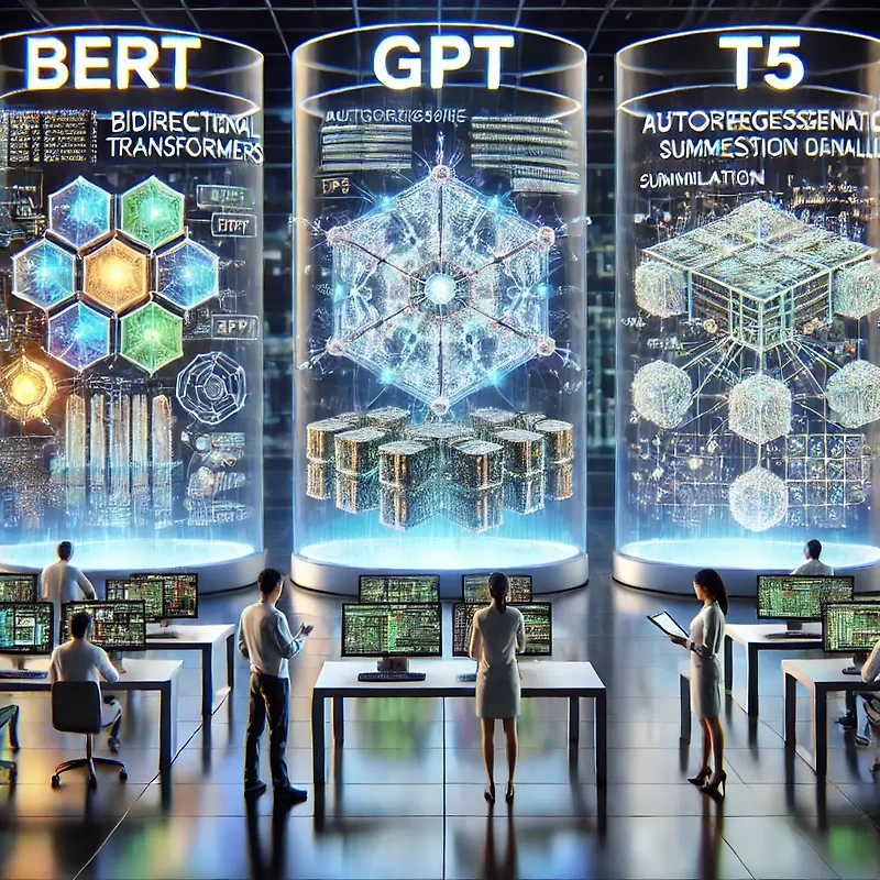 자연어처리(NLP)의 혁신: BERT, GPT, 그리고 T5의 차이점과 응용