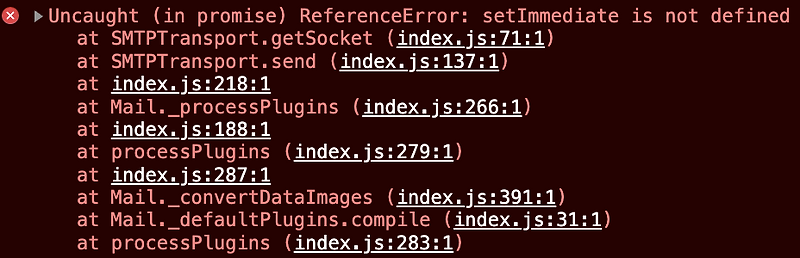 [React] Uncaught ReferenceError: setImmediate is not defined 해결