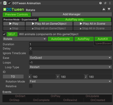 [Unity]애니메이션 간편 툴 DoTween 사용해보기 & Ease 그래프 + 기본 transform