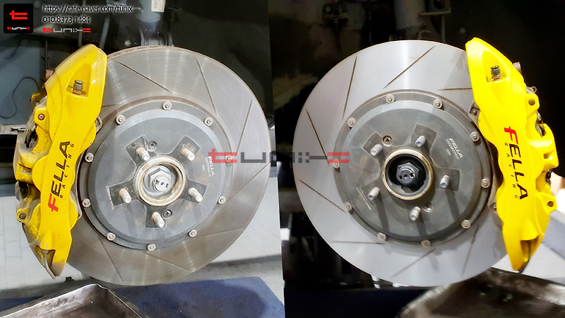 펠라6p 핸들떨림 소음 - 380mm사선디스크연마 올뉴카니발YP ( 대구브레이크튜닝 튜닉스 )