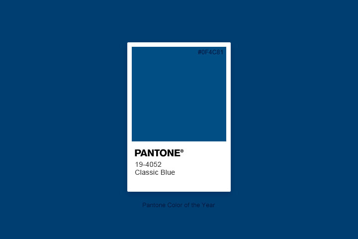 Classic Blue(19-4052) : 2020년 '팬톤(Pantone) 올해의 컬러'