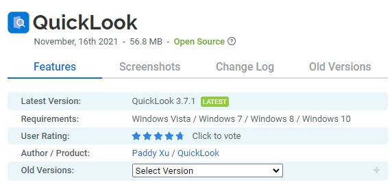 QuickLook 무료 다운로드