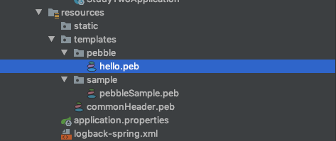 Spring Boot Template Engine 연결 (Pebble Template)