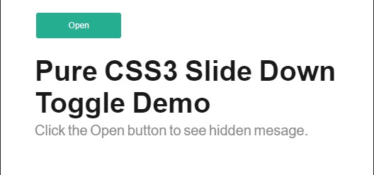 [해피CGI][cgimall] Pure CSS Slide Down Toggle 레이어를 열고 닫는 토글 스위치
