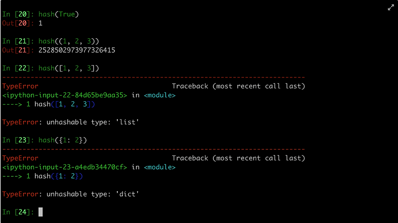 [자료구조] 좌석구매 파이썬 (hashable VS. unhashable)