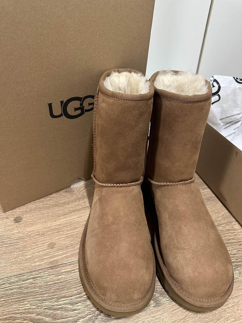 UGG 미국어그 클래식 숏 양털부츠 체스넛 US6(230)