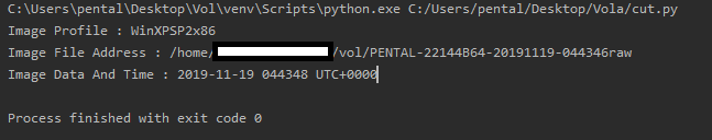 Python - Volatility ImageInfo 에서 중요한 결과만 추출하기