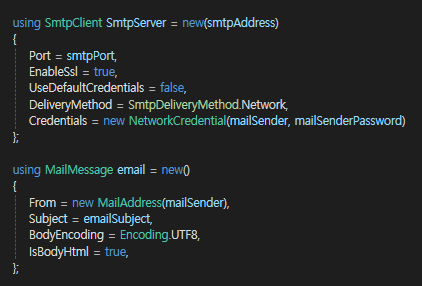 [.Net 라이브러리] (C#) System.Net.Mail - 프로그램으로 이메일 발송하는 방법 :: 개발은 너무 재밌다!
