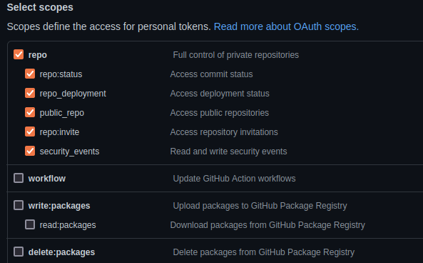 [git 에러] refusing to allow a Personal Access Token to create or update workflow