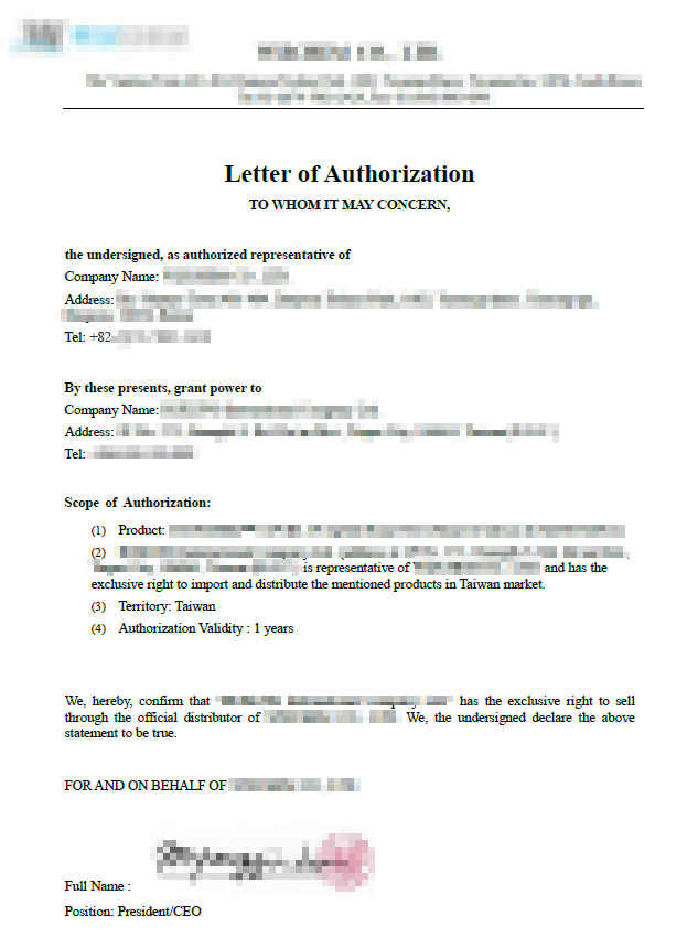 수권서( LOA, Letter of Authorization ) 양식 및 작성 방법 [무료 파일 다운로드]