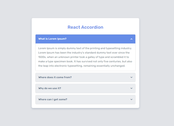 React Accordion(아코디언)