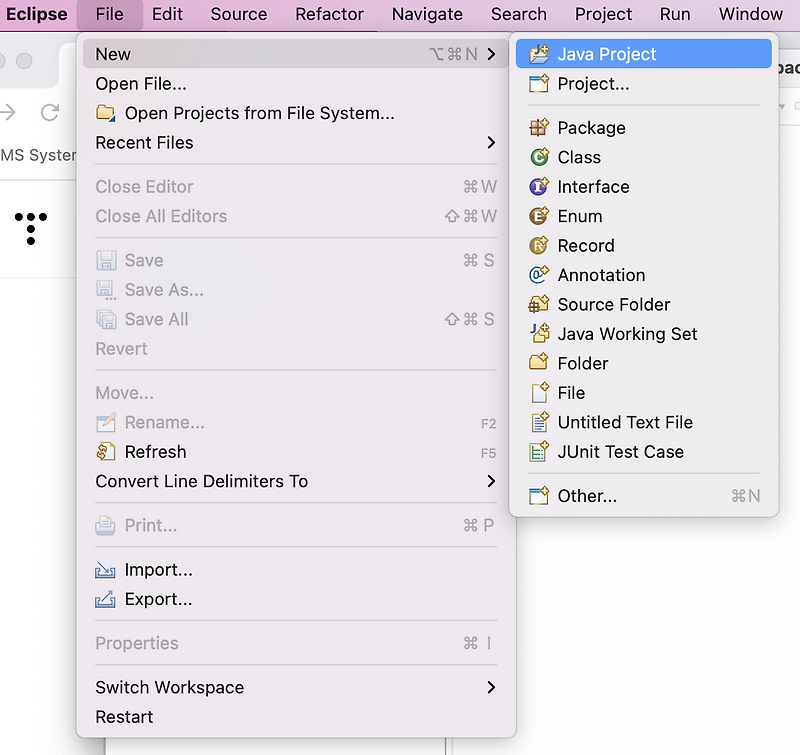 JAVA 프로젝트 만들기(eclipse, mac)