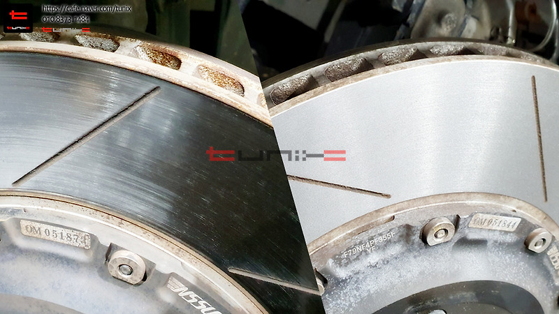 브레이크소음 떨림 해결 - 만도4p 네오테크355mm디스크 연마 쏘나타LF ( 대구브레이크튜닝 튜닉스 )