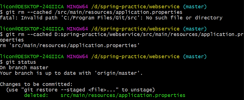[Spring] application.properties 파일을 git tracking에서 제외하기