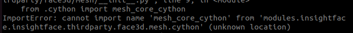 ImportError: cannot import name 'mesh_core_cython'