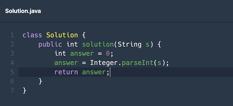 [Java / 프로그래머스] 문자열을 정수로 바꾸기 — LIVING IS DYING