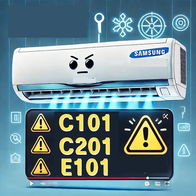 삼성 C101, E101, C201 에러코드로 에어컨이 멈췄다? 지금 바로 해결