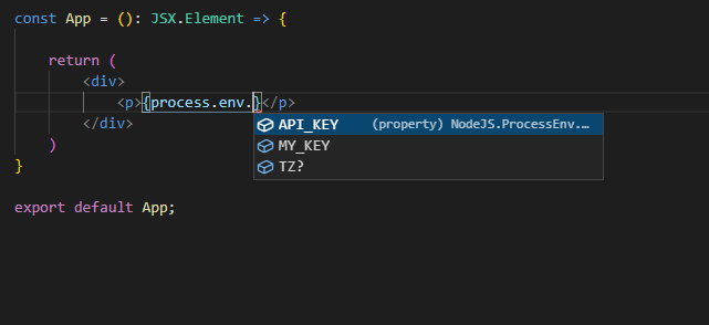 [React] 타입 스크립트에서 dotenv 자동완성 기능 만들기