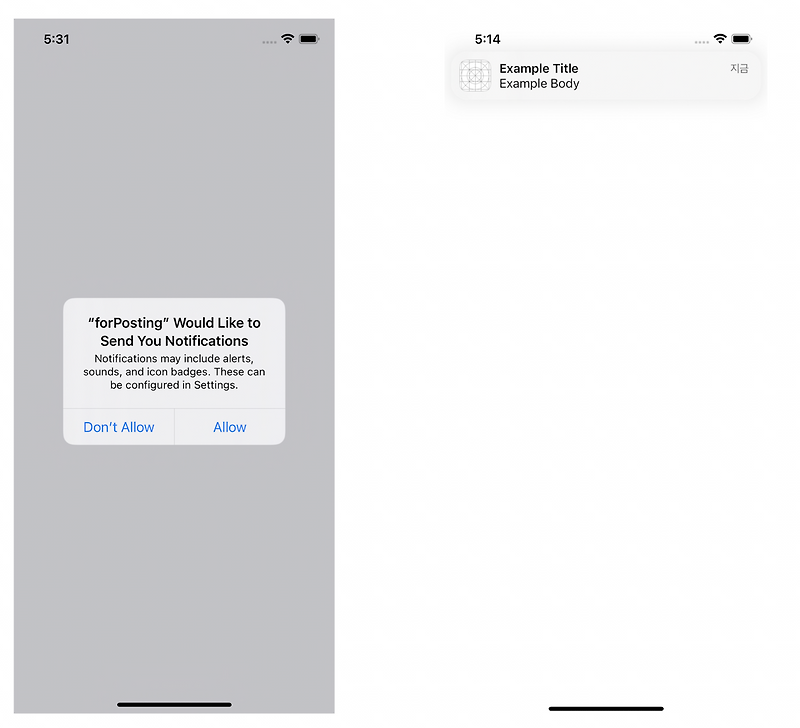 어플리케이션에서 알림(Notification) 보내기 (feat. UNUserNotificationCenter)
