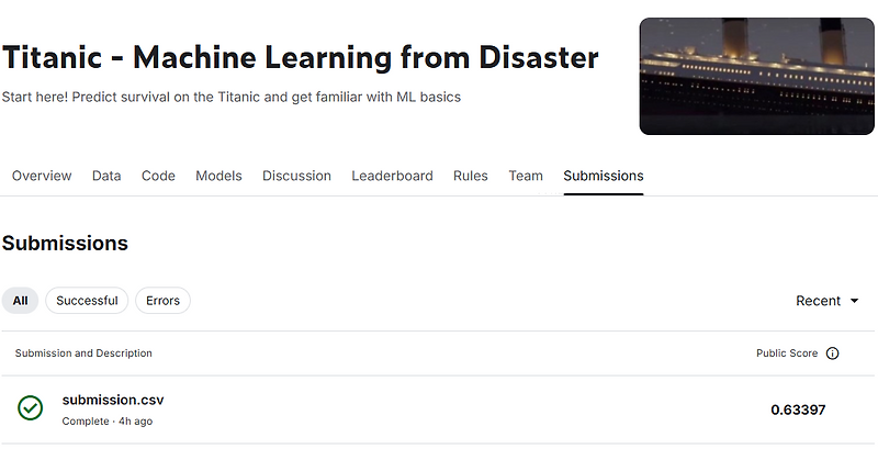 [Kaggle] Titanic (데이터 전처리, Machine Learning)
