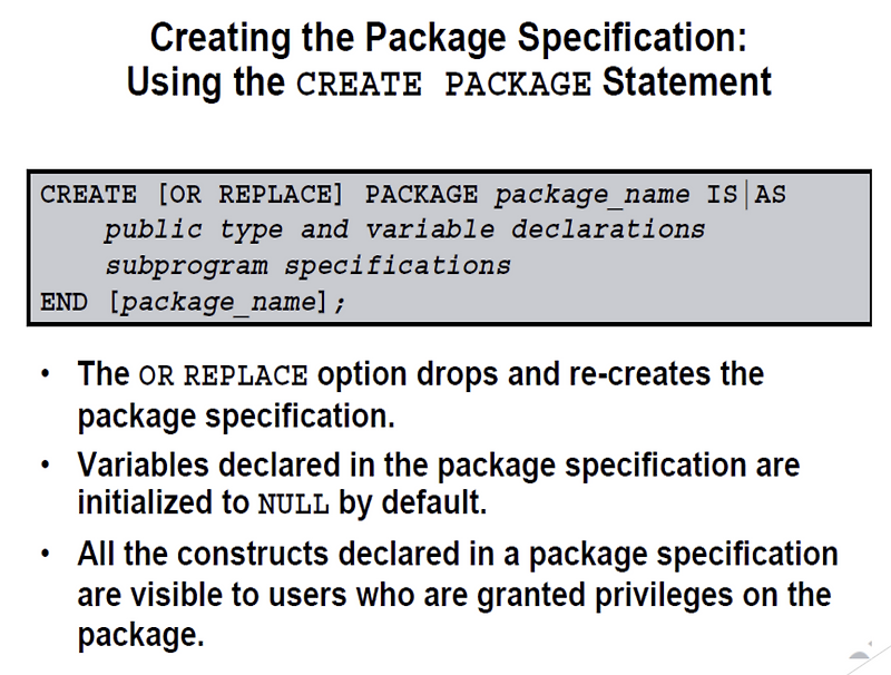047 - [Oracle PL/SQL] Package - guidelines for packages