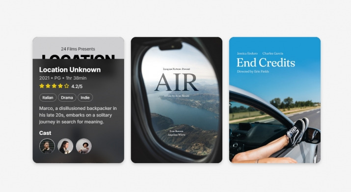 [해피CGI][cgimall] 평점이 나오는 마우스 오버 효과 Movie Poster Interaction