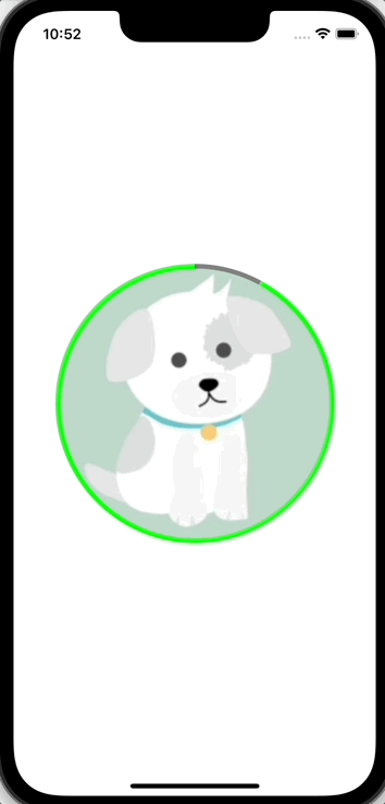 [iOS - Swift] TimerView 구현 방법 (썸네일 테두리 회전 뷰, progress, CAShapeLayer, UIBezierPath)