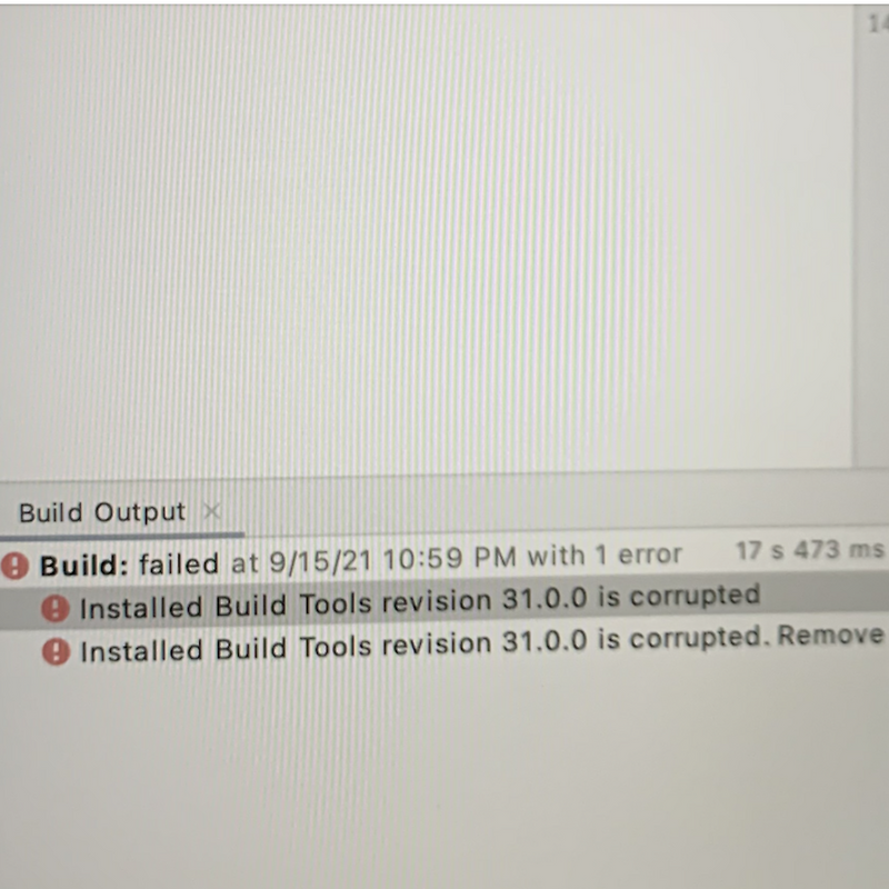 [안드로이드 스튜디오]Installed Builed Tools revision 31.0.0 is corrupted 에러 해결 방법 / Android Studio Error ...