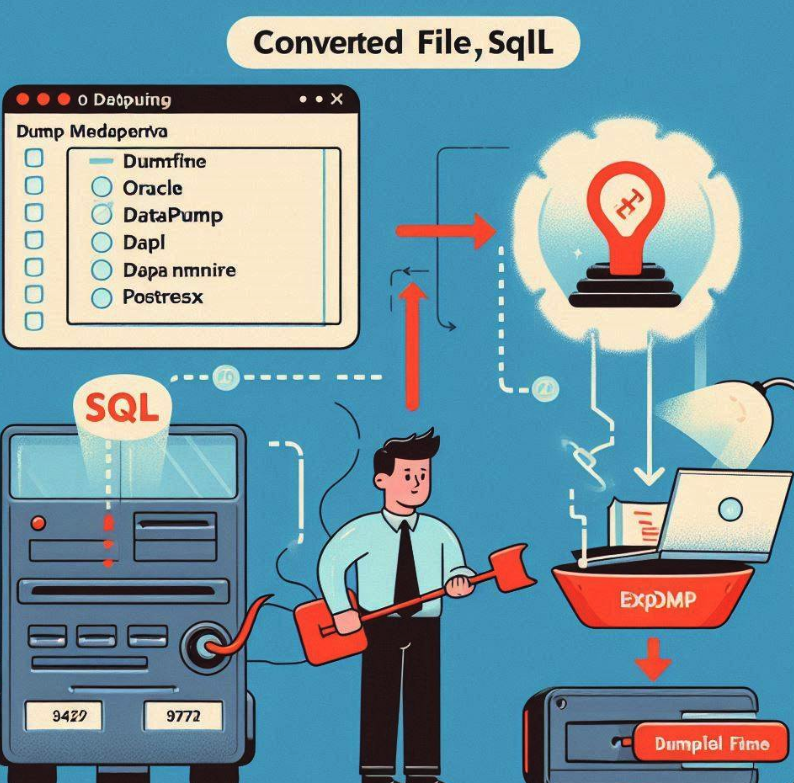 dumpfile.dmp 에서 convertes_file.sql 이 생성되는 과정을 자세히 알고 싶어!