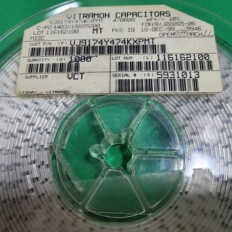 VJ9174Y474KXPMT. X7R. Monolithic Ceramic Chip Capacitor. 470nF 250V-10% ...