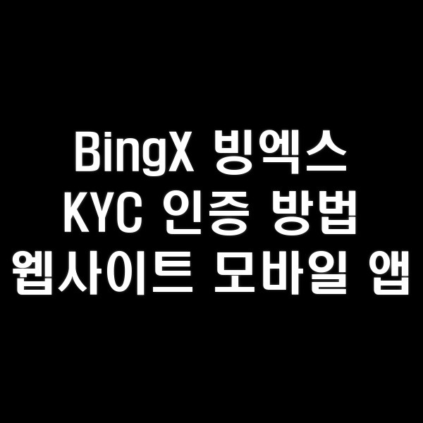 BingX 빙엑스 KYC 인증 방법 | 웹사이트 | 모바일 앱 | 기본 | 고급