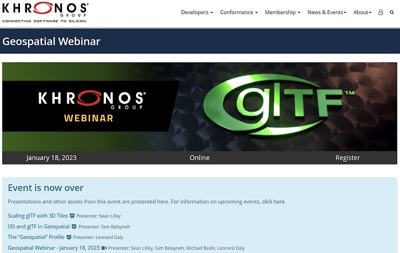 하늘맑은 세상 :: glTF Geospatial Special Interest Group 웨비나