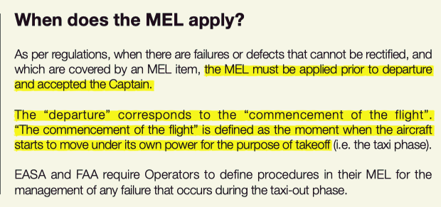 APU malfunction at the Gate, MEL procedure