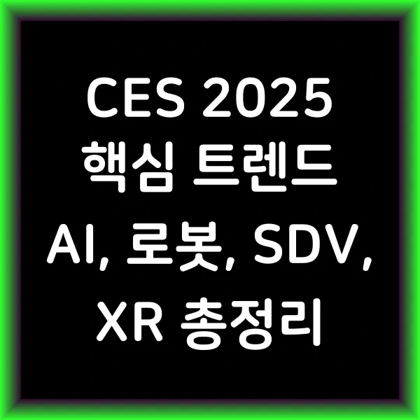 CES 2025 핵심 트렌드 AI, 로봇, SDV, XR 총정리