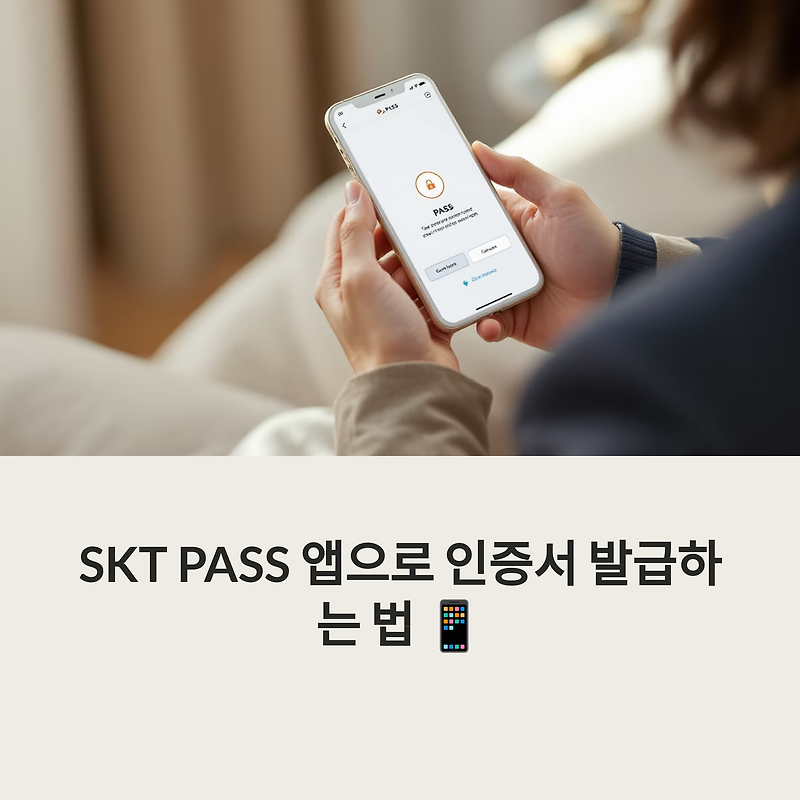 SKT PASS 앱으로 인증서 쉽게 발급받는 법 📱